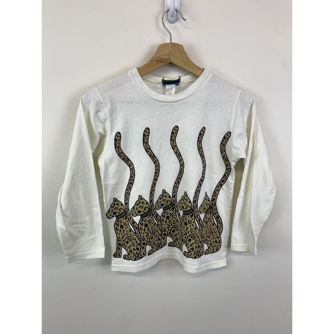 Vintage Cheetas Longsleeve 1990s Animal Art Shirt Size Xsvintage Rare ...