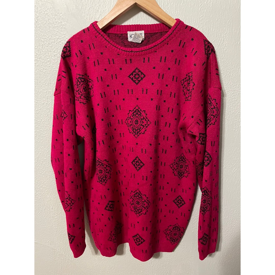 Vintage Morse Code Knit Sweater - Etsy