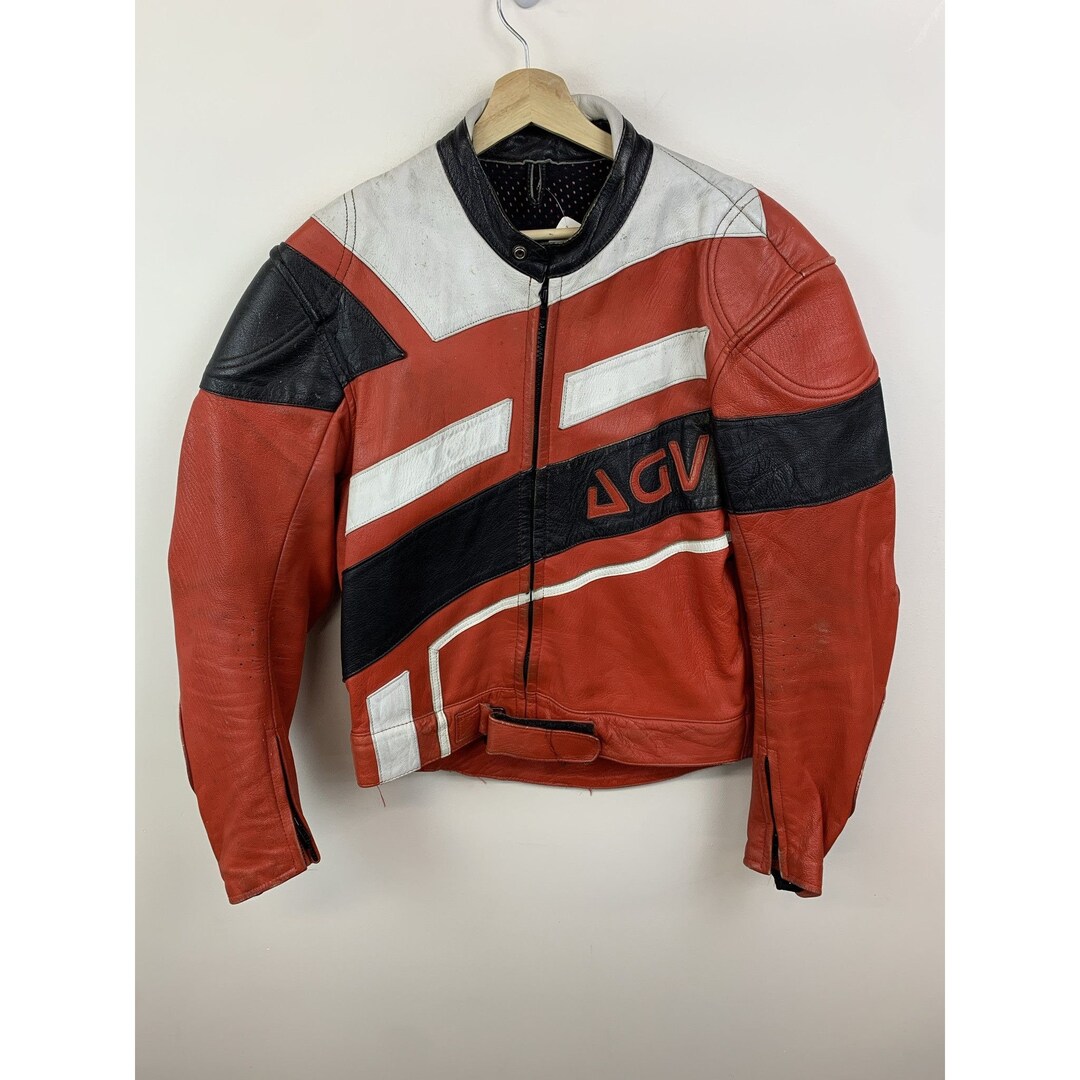 Vintage AGV Leather Colorblock Motorcycle Jacket Size M (XXXL) Vintage ...