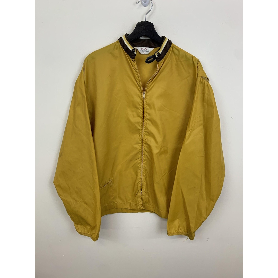 Vintage Jacket 1990s Jacket Birdie Yellow Light Zip Windbreaker Size L ...