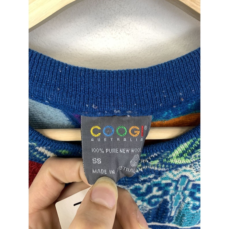 Coogi Australia Notorious BIG Knit Paneled Crazy Crewneck Sweater Size ...