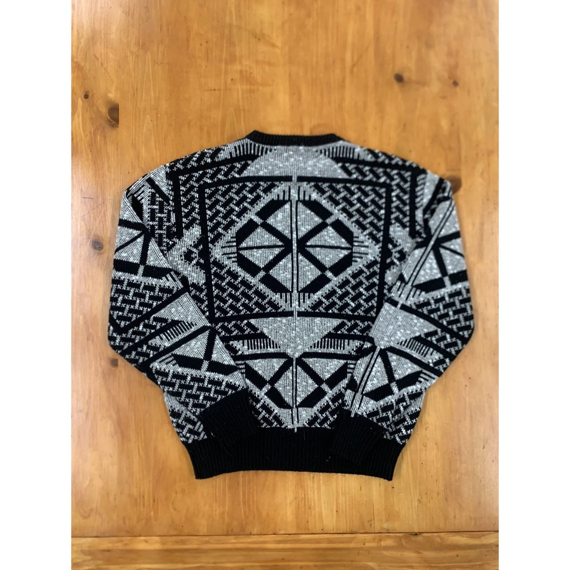 Vintage 2000s Large Crosshair Reticle Knit Sweater Vintage Cozy Warm ...