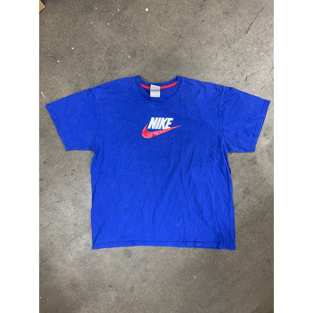Vintage Nike Red Swoosh Logo Tee Etsy