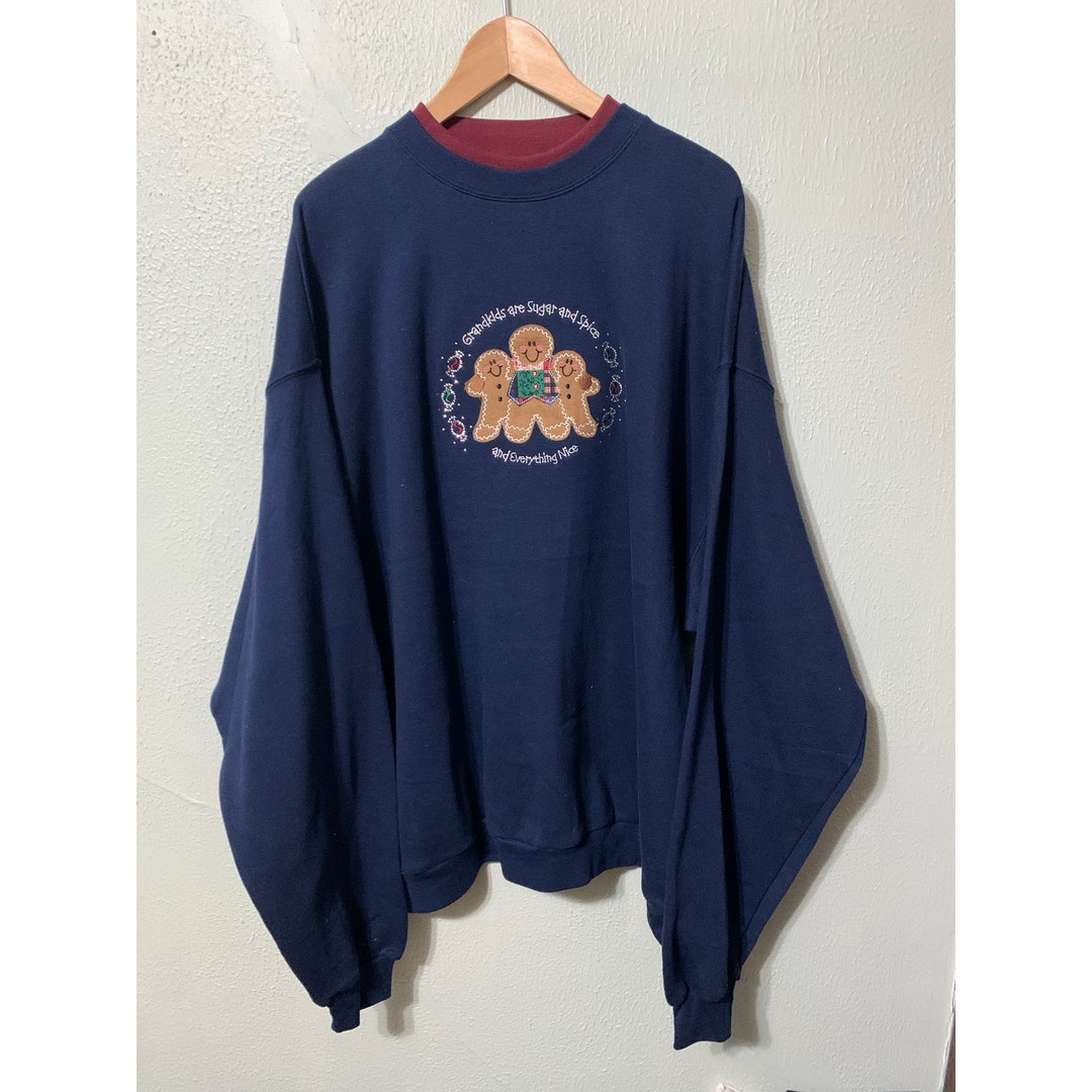 Vintage Gingerbread Man Grandma Crewneck - Etsy