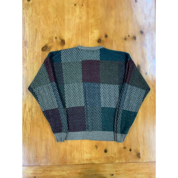 Vintage Block Wave Knit Sweater 2000s y2k 90s 80s men… - Gem