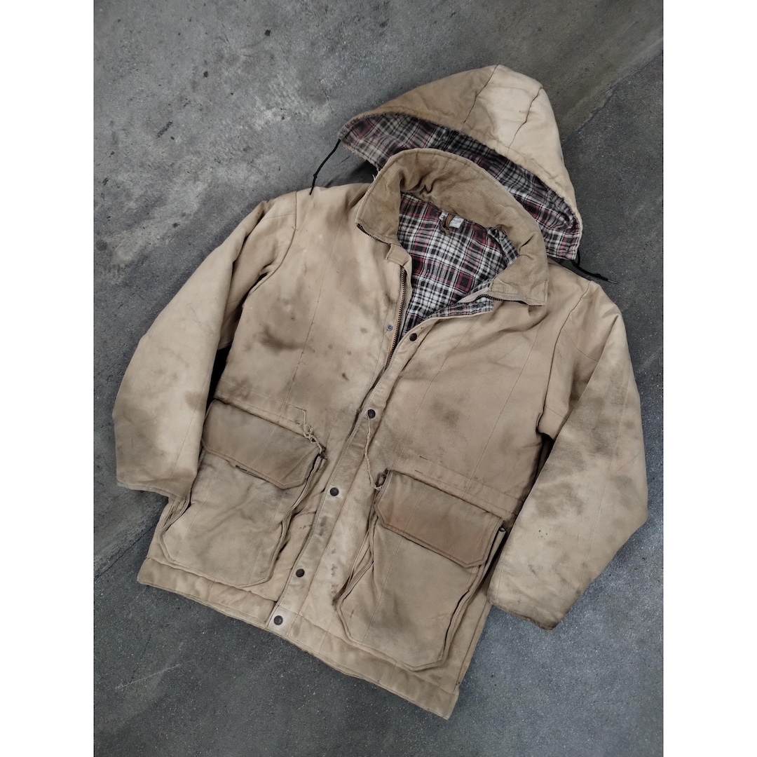 Vintage 80s Big Dutch Flannel Lined Work Jacket Mens Work Jacket ...