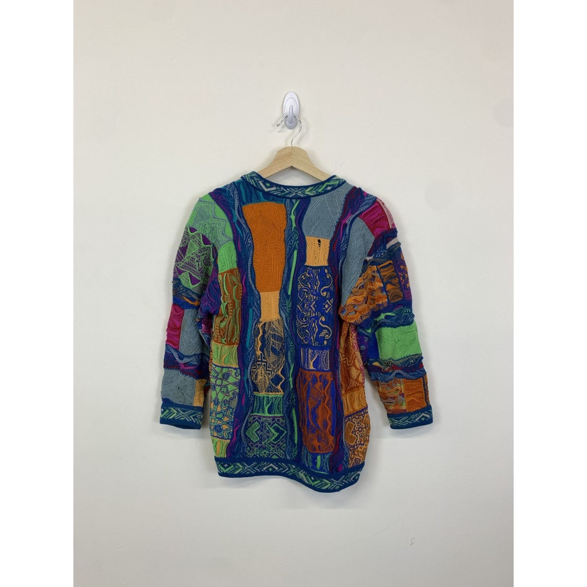 Coogi Australia Notorious BIG Knit Paneled Crazy Crewneck Sweater Size ...