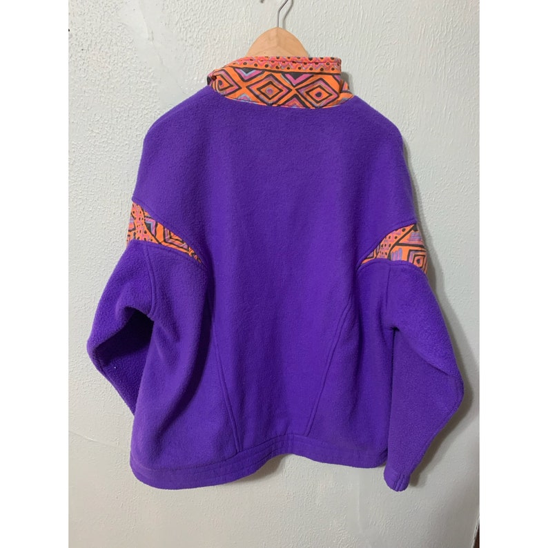 Vintage 1990s Vaporwave Diamond Neon Fleece Jacket - Etsy