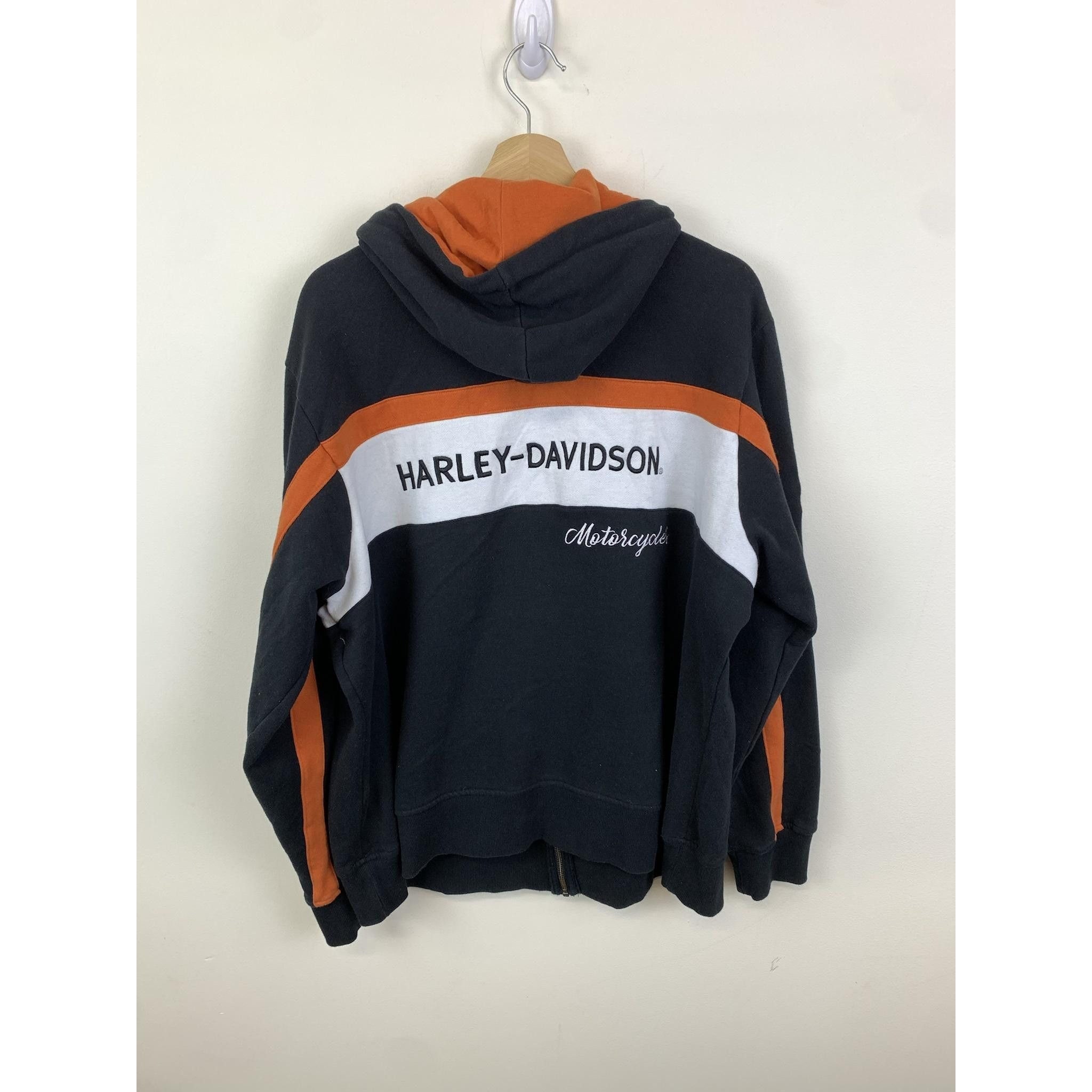 Vintage Harley Davidson Color Block Embroider Zip Hoodie Fathers Day - Etsy