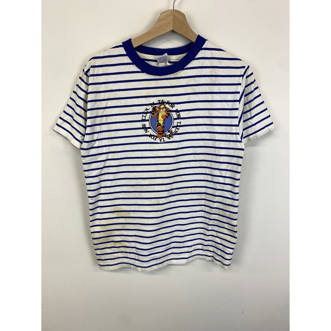 Vintage Pooh Tigger TTFN Ta Ta for Now Striped Tee Shirt Size M Vintage ...