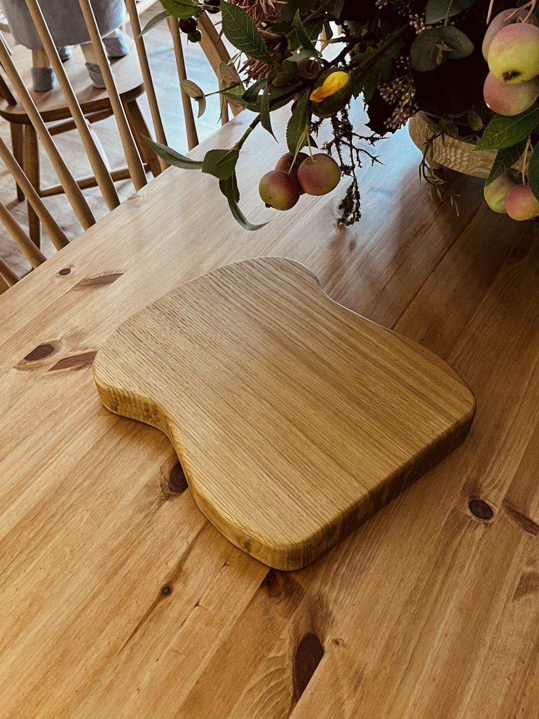 Solid Oak Wood Cut Bread Slice Shape for Cheese, Serving, Display or ...