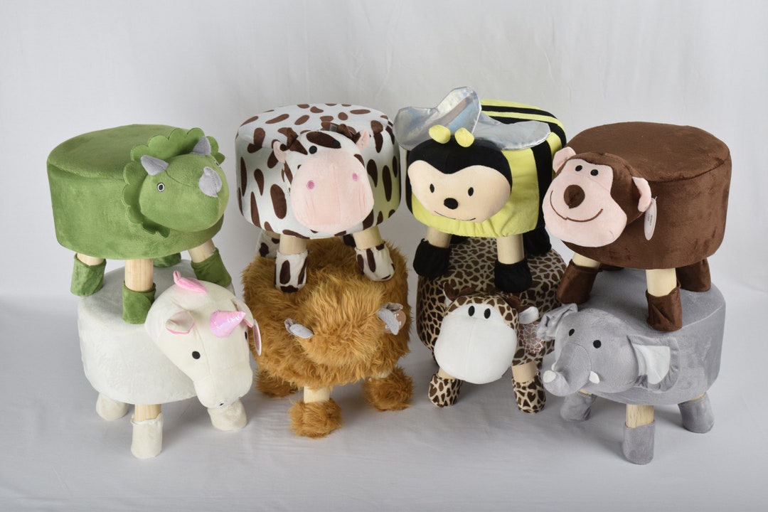 Childrens Animal Character Stool - Etsy
