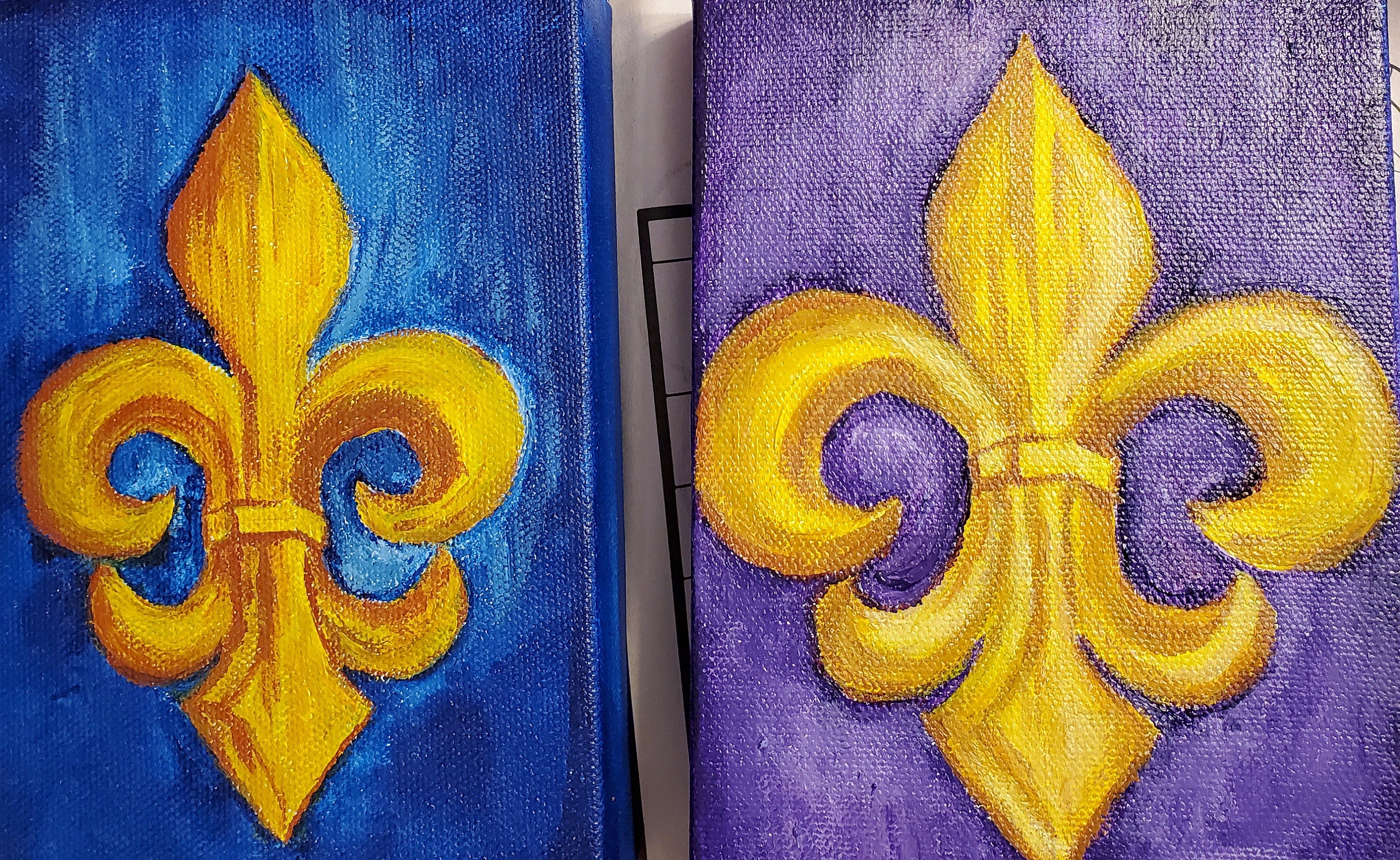 Fleur De Lis Painting - Etsy