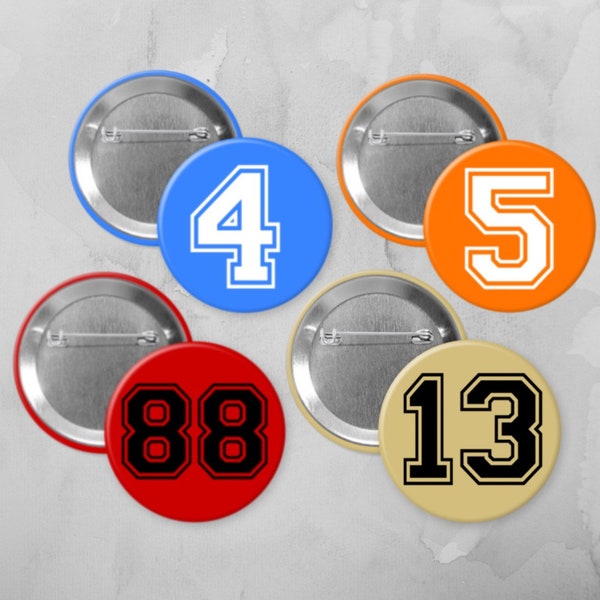 Number Buttons - Etsy