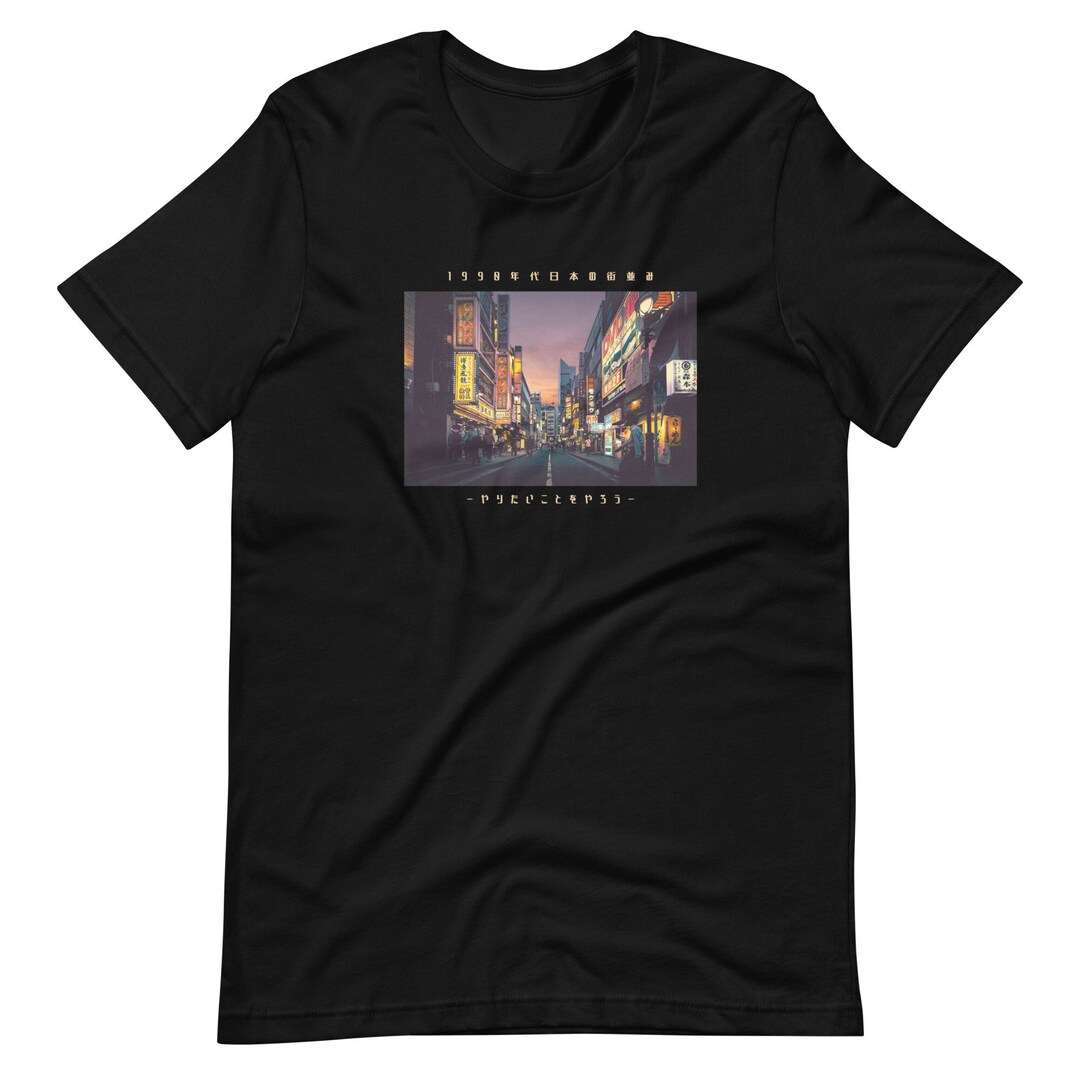 Tokyo Streetwear T-shirt, 90s Neon Graphic Tee - Etsy