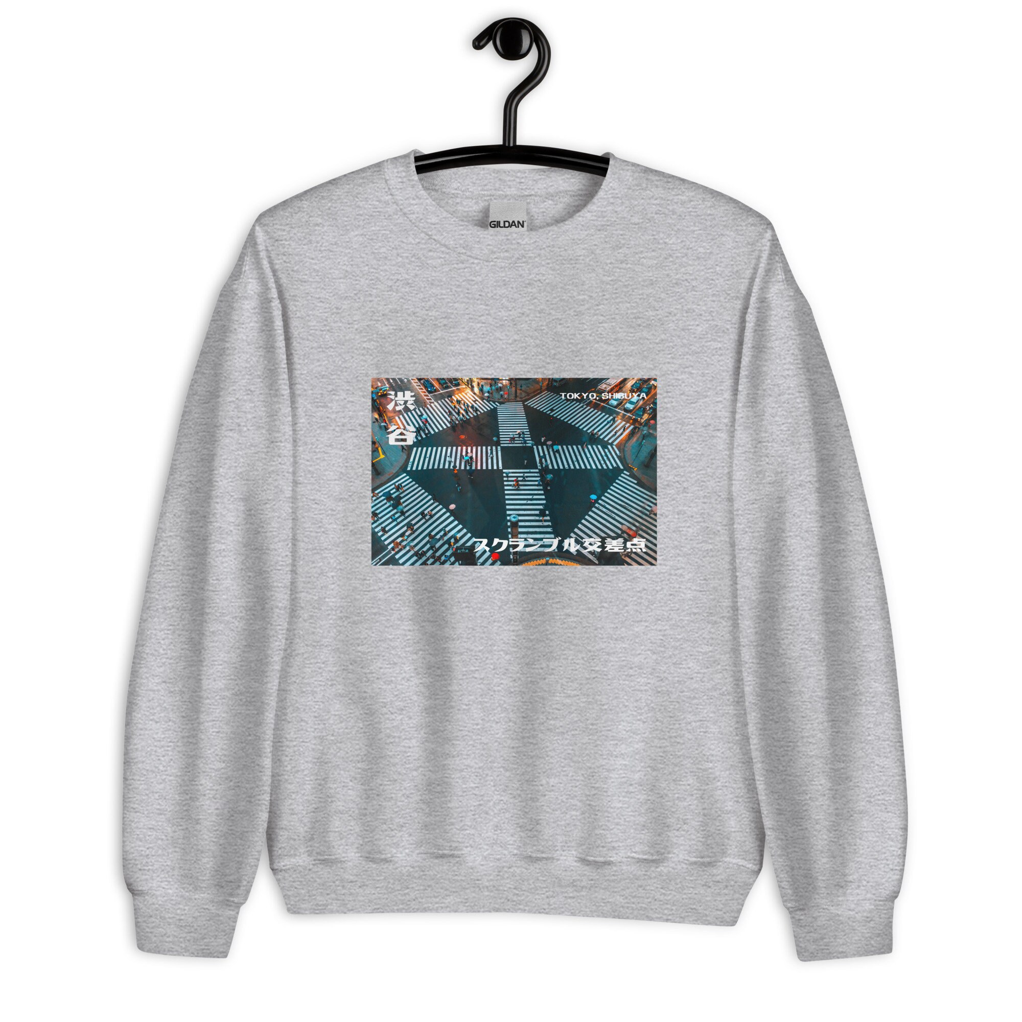 Shibuya Scramble Crossing in Tokyo Unisex Sweatshirt, Retro Japanese ...