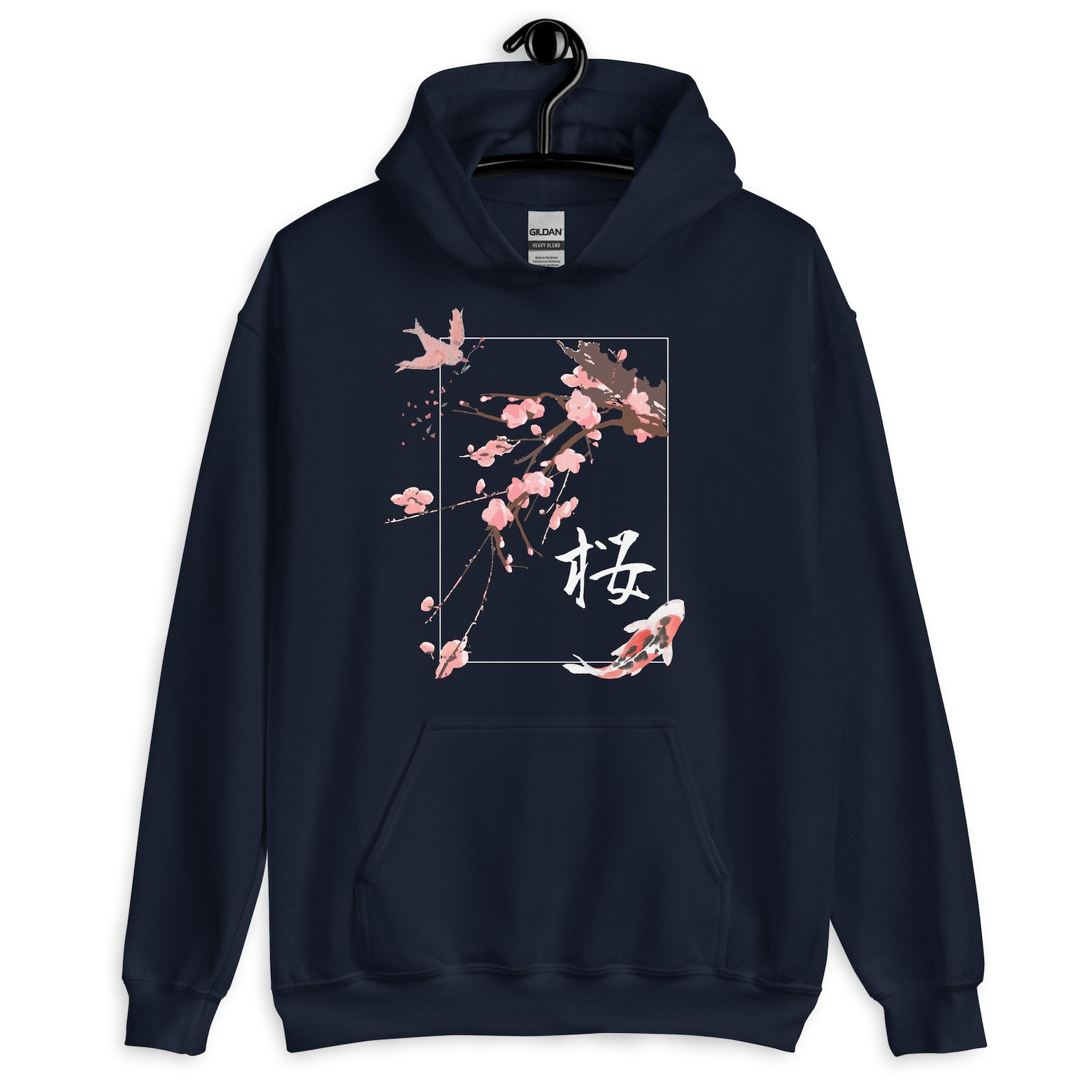Cherry Blossom Unisex Hoodie, Koi Fish Hoodie, Japanese Sakura Hoodie ...