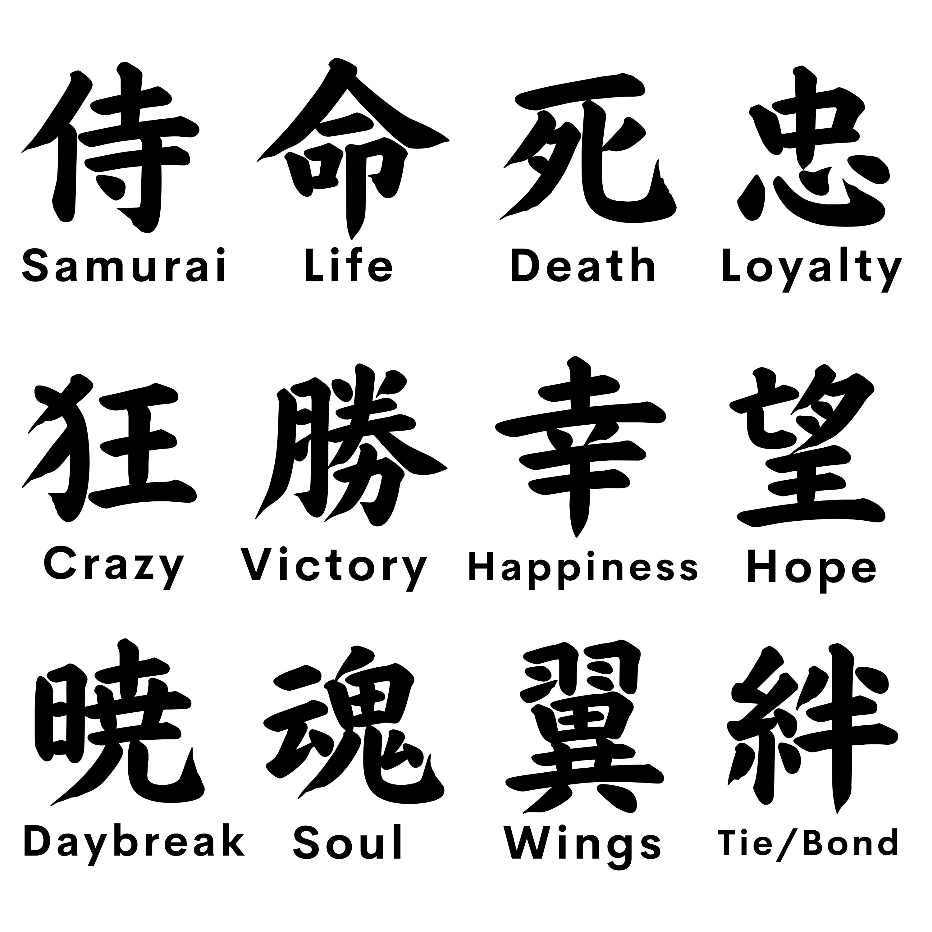 Personalized Single Kanji Decal, Custom Kanji Sticker, Japanese Letter ...