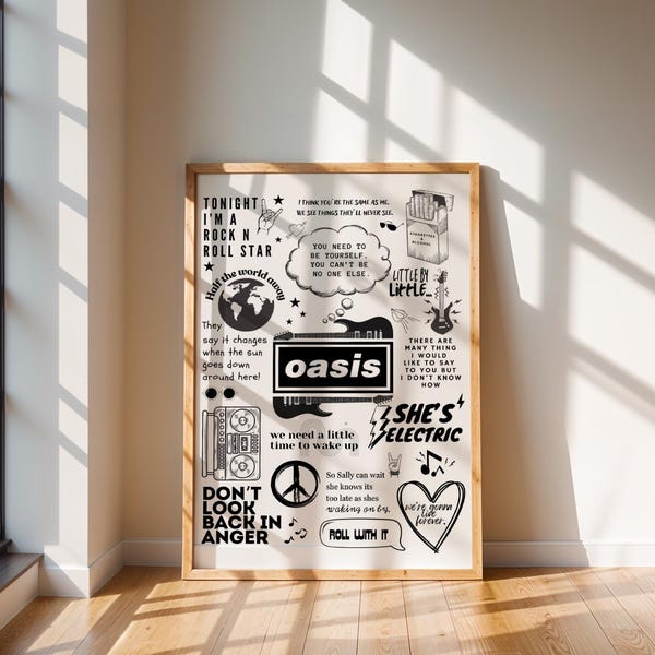 Oasis Poster - Etsy UK