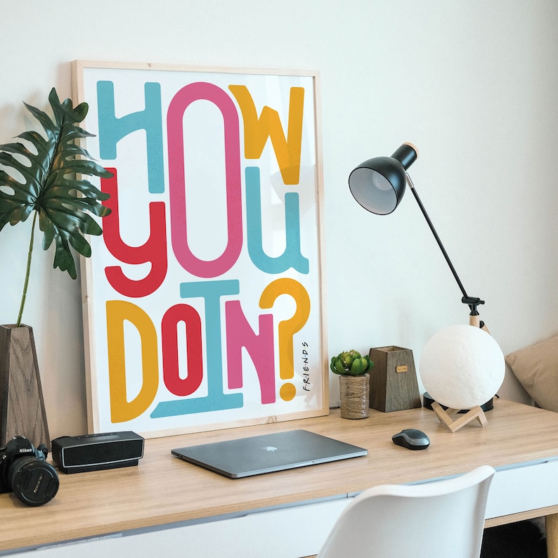 Printable 'how You Doin' Joey From Friends Poster / Downloadable Print ...