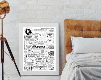 Eminem Lyric Print, Typography, Music Art, Digital Download, Gift ...