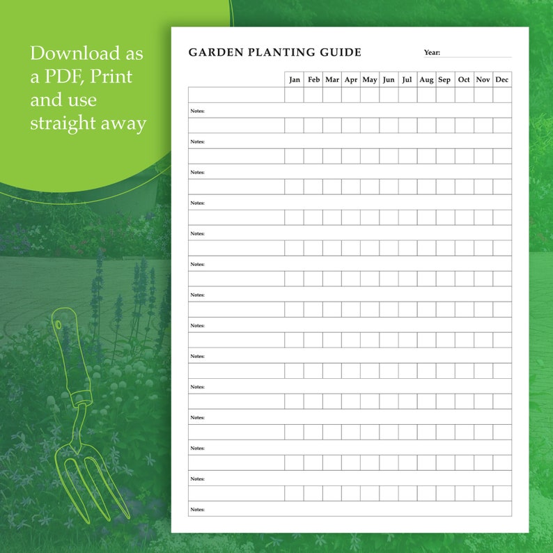 Printable A4 Garden Planting Planner / Instant Download / Planting ...