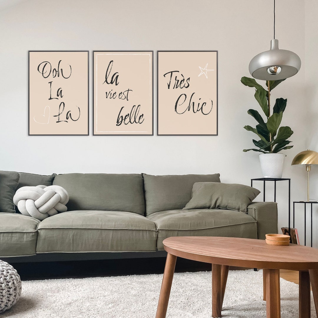 Printable Set of Three French Phrases "la Vie Est Belle", "ooh La La ...