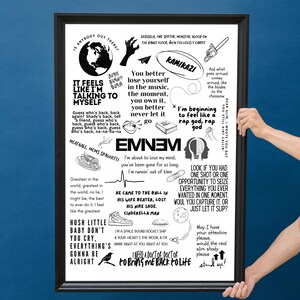 Eminem Lyric Print, Typography, Music Art, Digital Download, Gift ...
