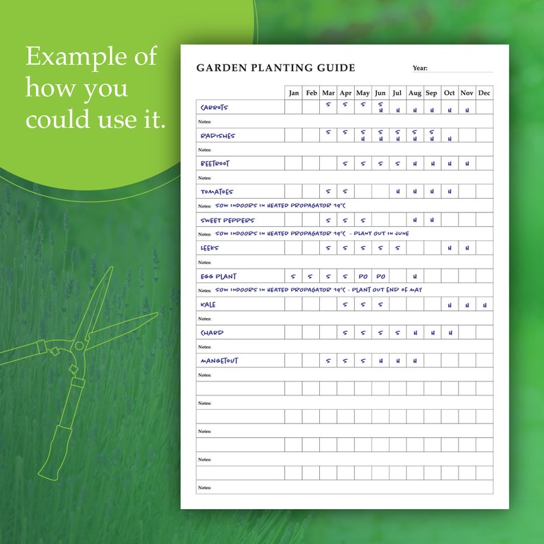 Printable A4 Garden Planting Planner / Instant Download / Planting ...