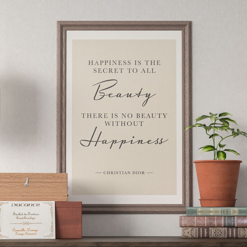 Printable Vintage Style Christian Dior Quote, Instant Download, Digital ...