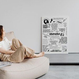 Eminem Lyric Print, Typography, Music Art, Digital Download, Gift ...