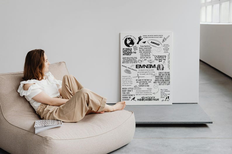 Eminem Lyric Print, Typography, Music Art, Digital Download, Gift ...