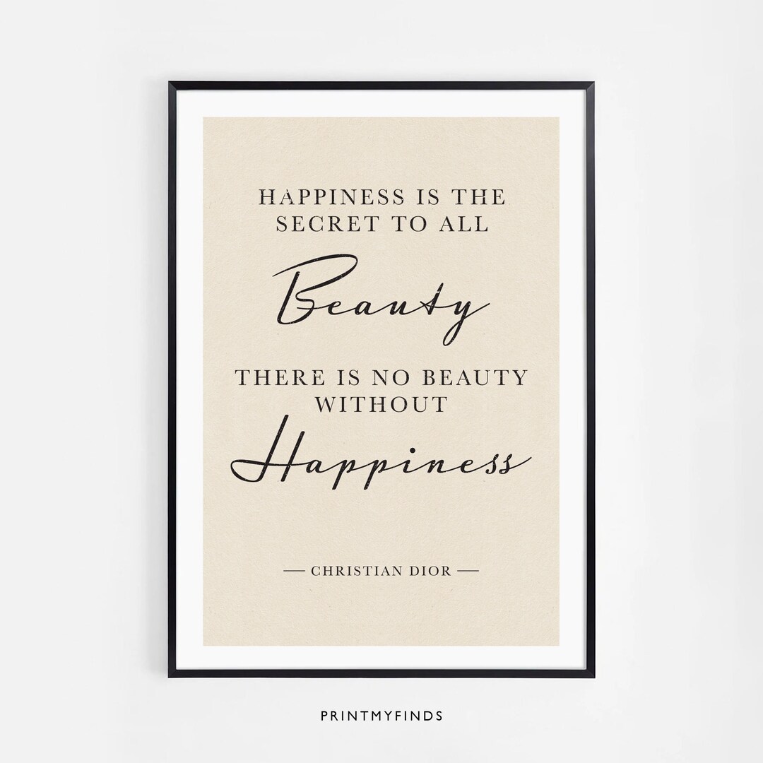 Printable Vintage Style Christian Dior Quote, Instant Download, Digital ...