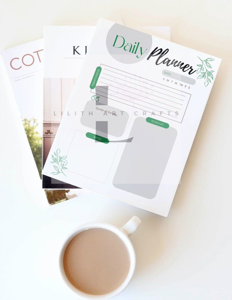 Digital Printable Minimalist Daily Planner Downloadable - Etsy