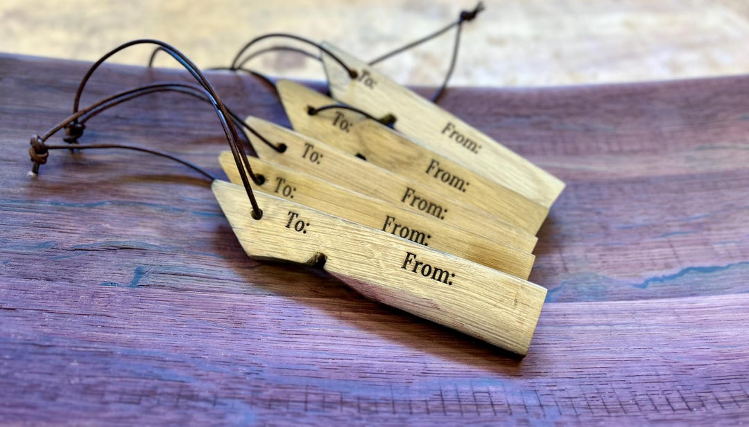 Set of 5 Wine Barrel Gift Tags - Etsy
