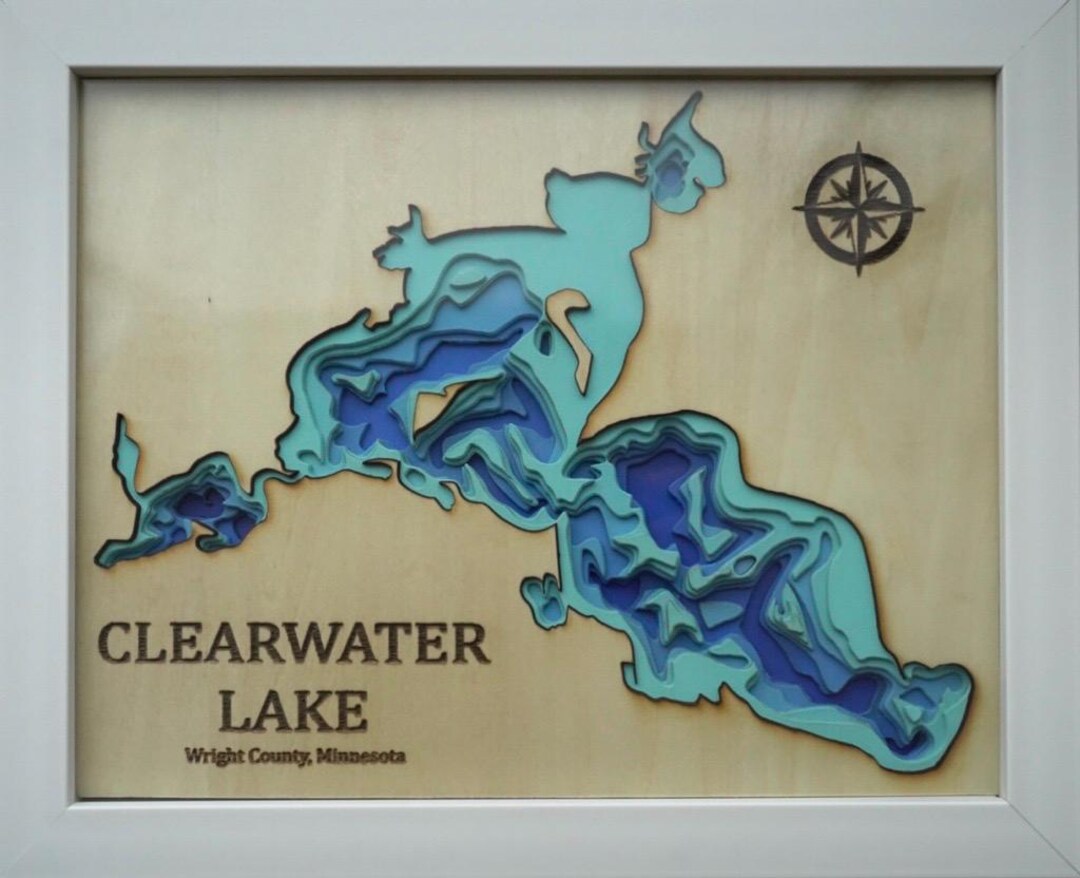 Made-to-order Laser Cut Lake Map - Etsy