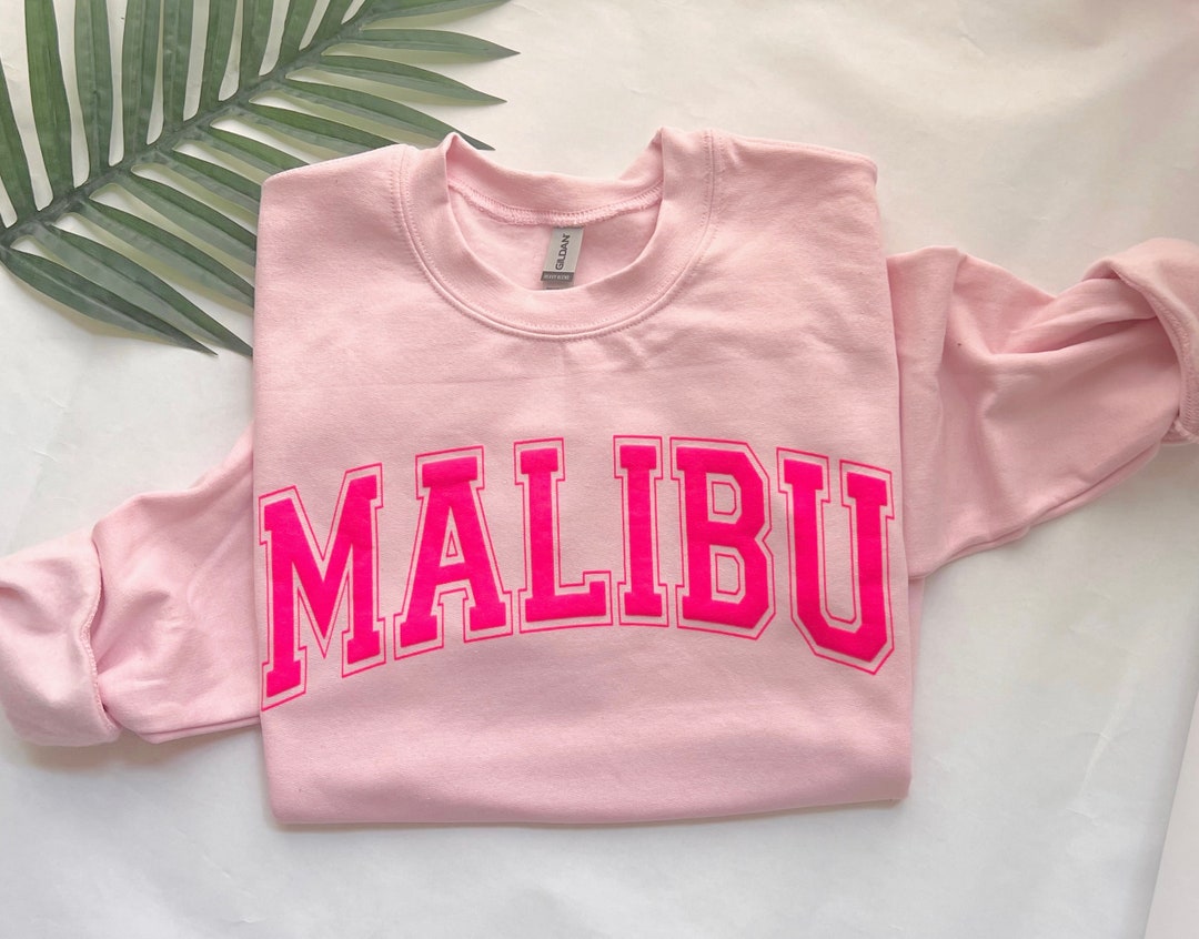 Malibu Sweatshirt, Pink Sweatshirt, - Etsy
