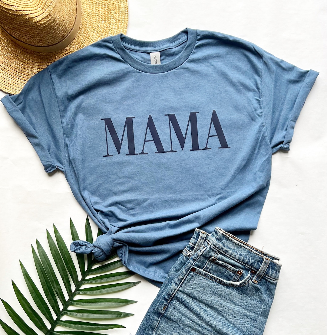 Mama Shirt, Indigo Blue Mama Shirt, Indigo Blue Shirt, Boy Mama Shirt ...