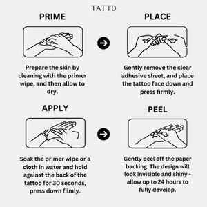 Semi Permanent Tattoo Large Compass Last Up To 2 Weeks Vegan