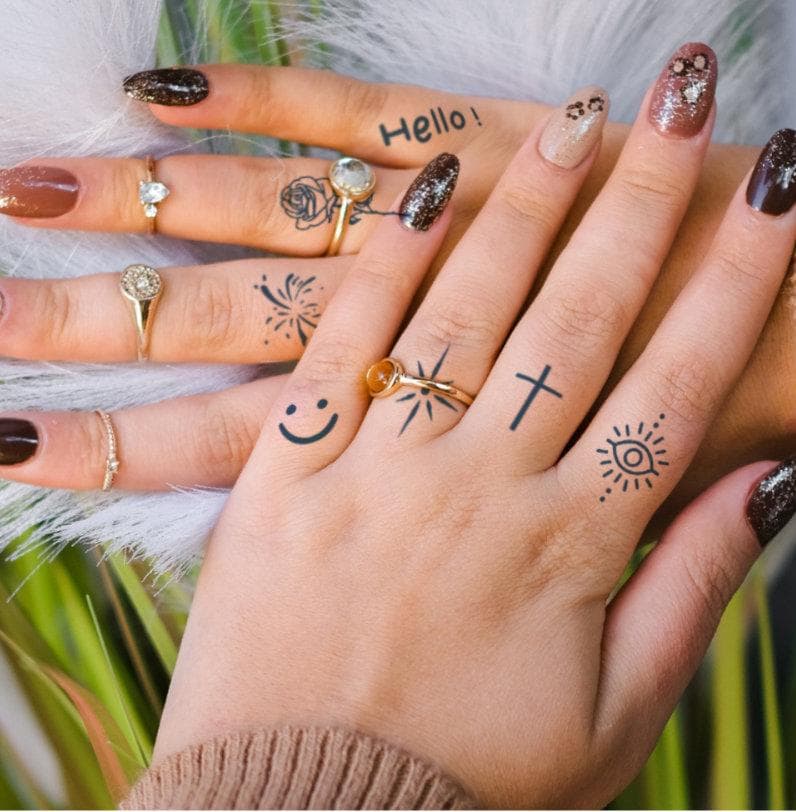 Fake Finger Tattoos