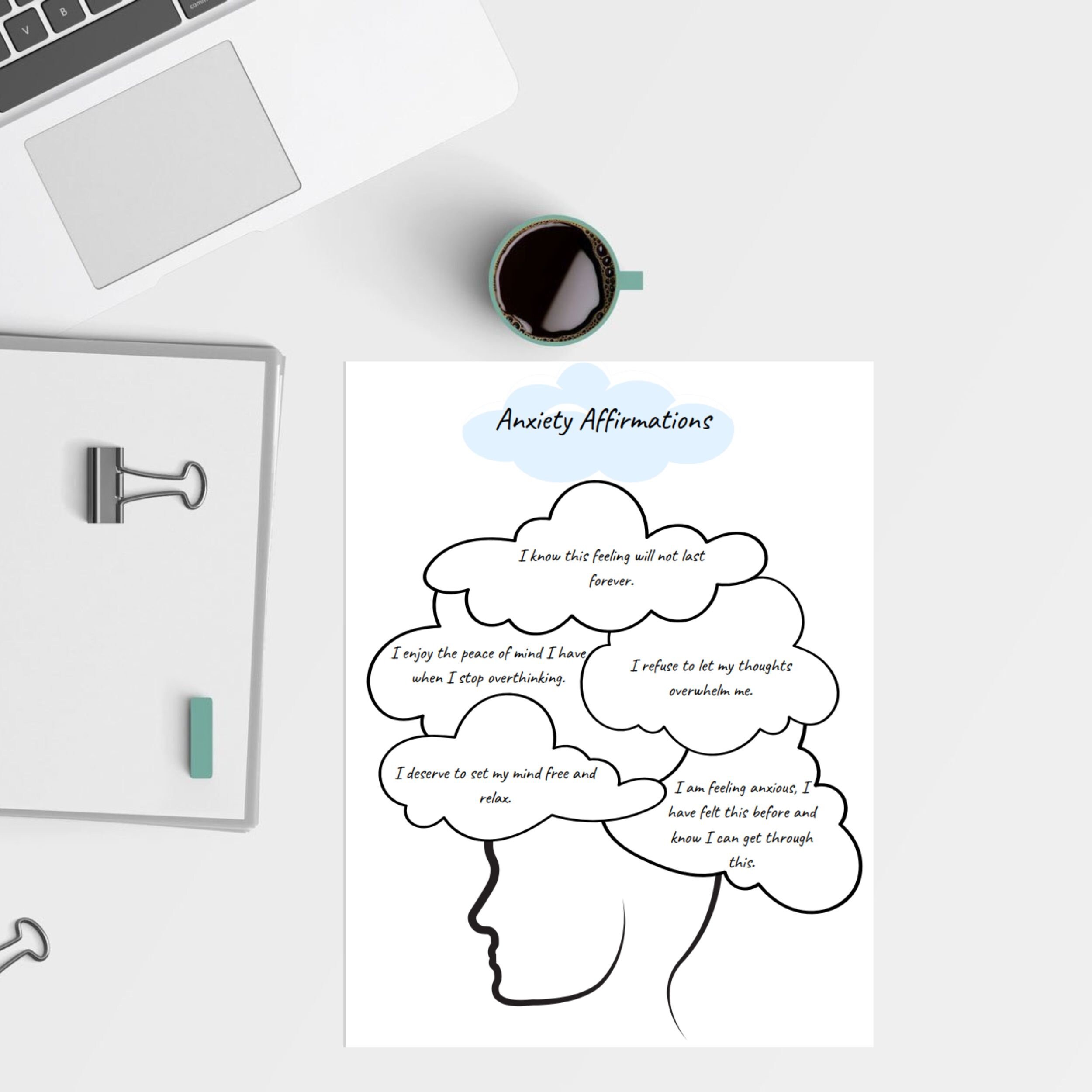 Anxiety Therapy Worksheets, Anxiety Affirmations, Therapy Resources ...