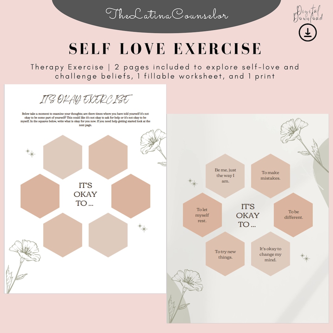 Self-love Exercise, Self-care, Self-esteem, Anxiety, Depression, Trauma ...