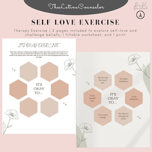 Self-love Exercise, Self-care, Self-esteem, Anxiety, Depression, Trauma ...