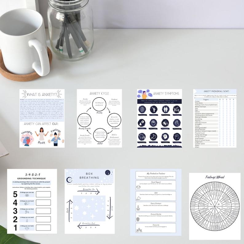 Anxiety Workbook, Anxiety Worksheets, Therapy Resources, Therapist ...