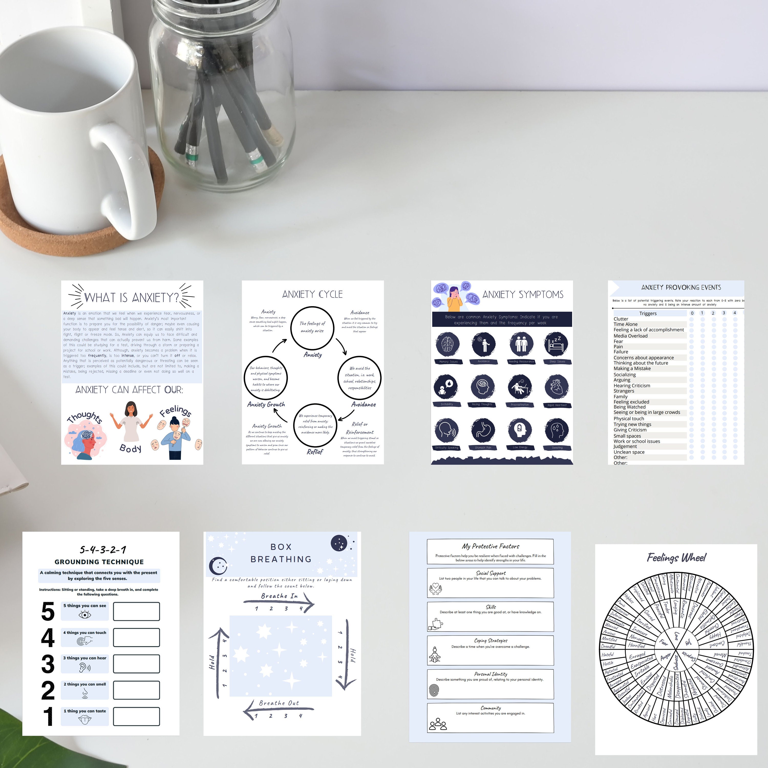 Anxiety Workbook, Anxiety Worksheets, Therapy Resources, Therapist ...