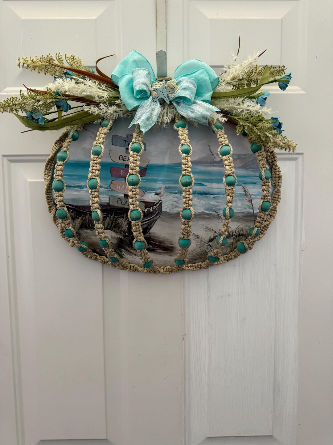 Beach Themed Pumpkin Wreath. 21 - Etsy
