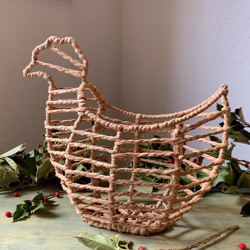 Chicken Shaped Wire Basket - Etsy