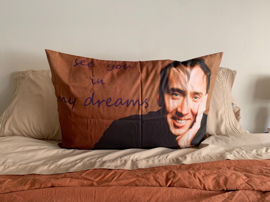 Nicolas Cage Rectangle Pillow Case See You in My Dreams - Etsy