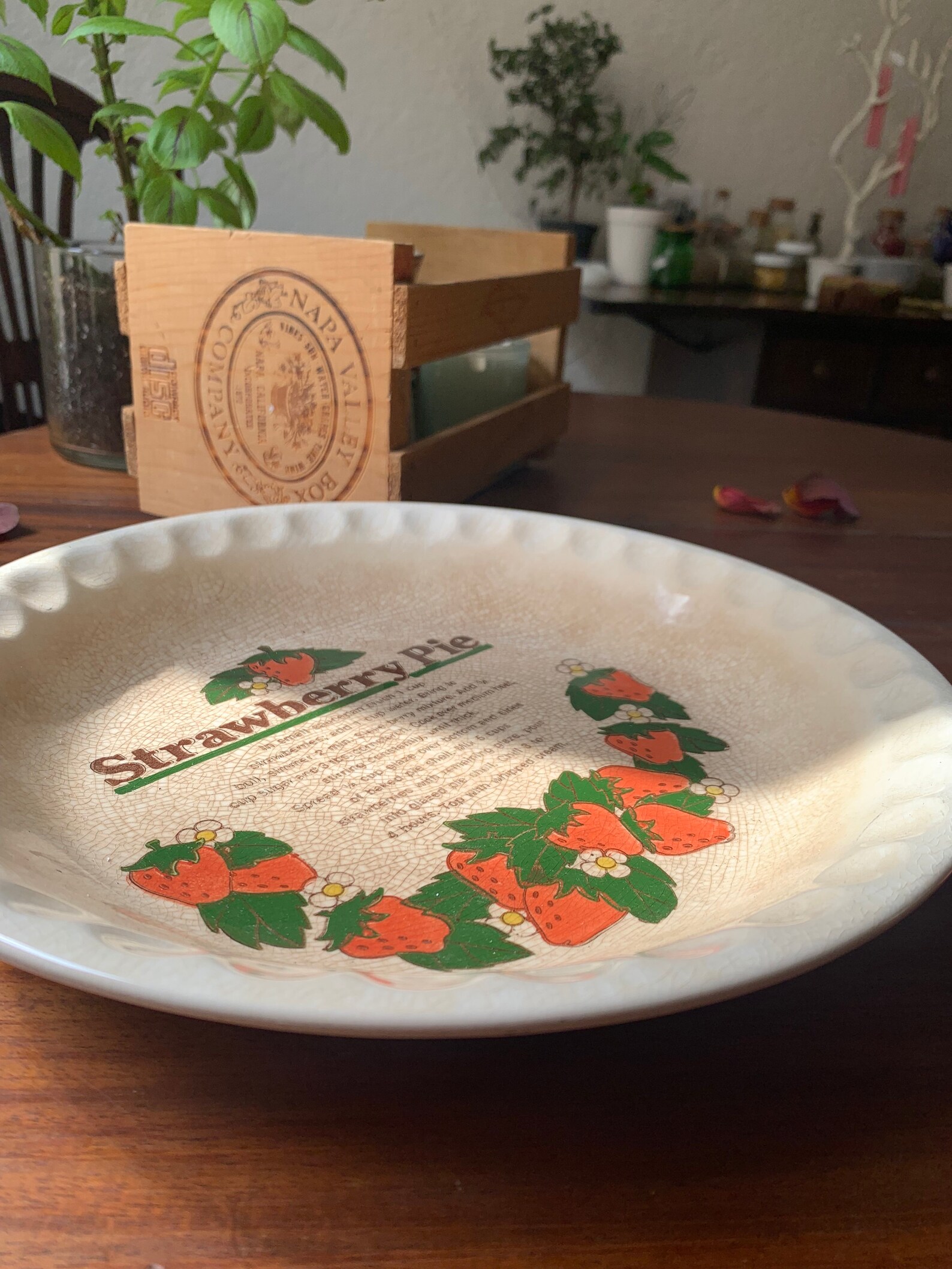 Vintage Ceramic Strawberry Pie Plate Recipe Dish - Etsy