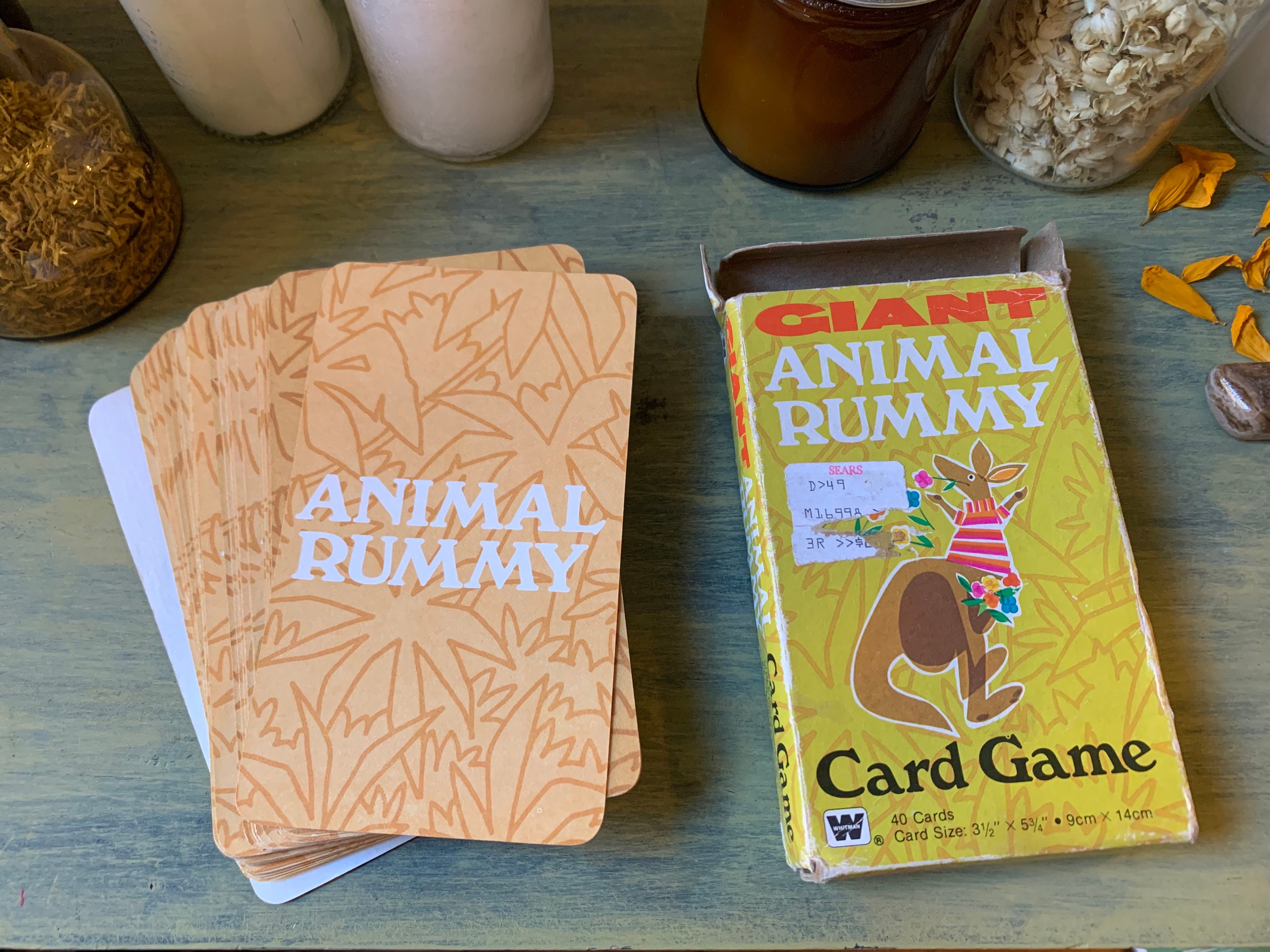 Vintage Large Playing Card Games Giant Animal Rummy the Fox and the ...